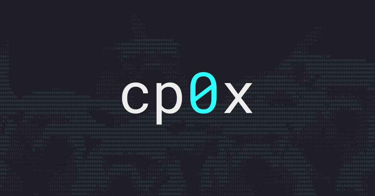 We’re cp0x — russian-speaking crypto-enthusiasts